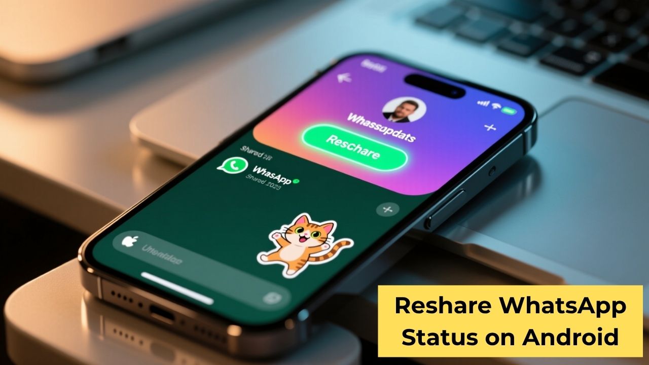 WhatsApp New 2025: Reshare WhatsApp Status on Android.