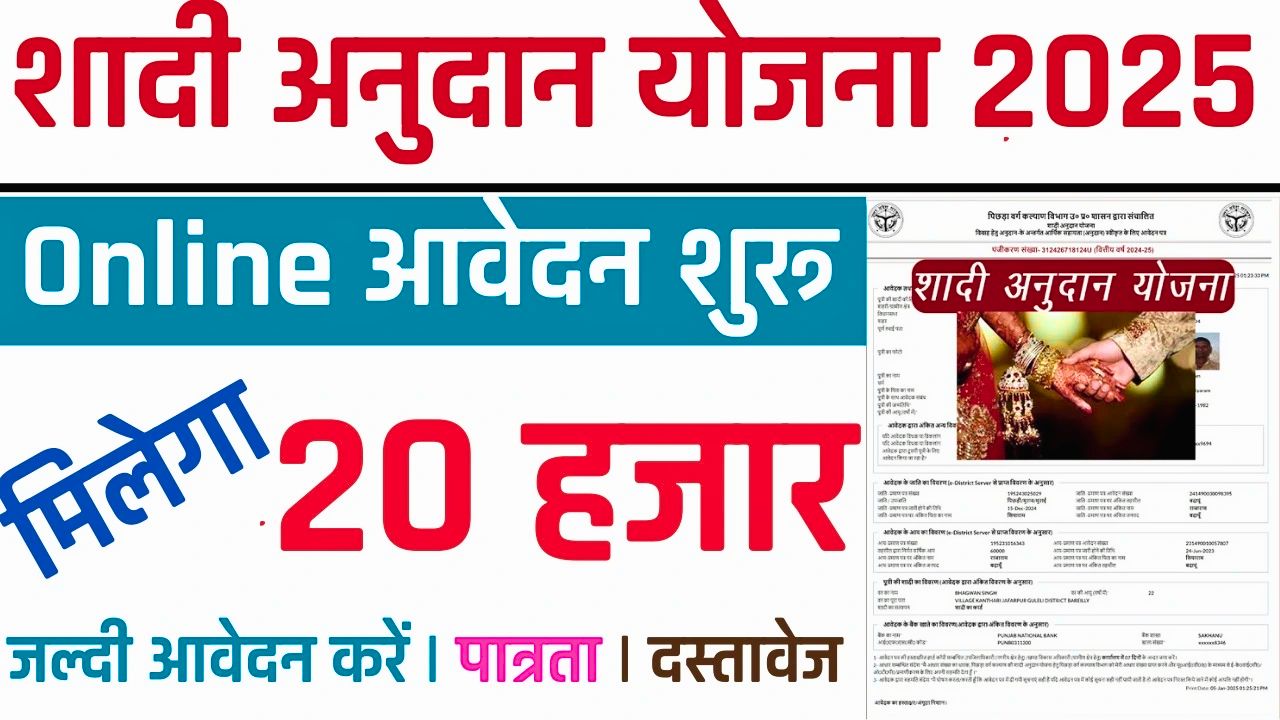 Shadi Anudan Yojana 2025: When, How, and Where to Apply